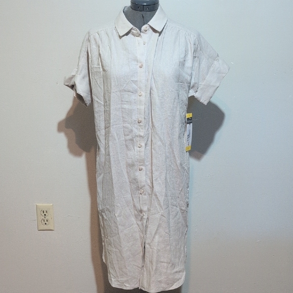 Well Worn | Dresses | Well Worn Tan Buttonup Dress | Poshmark